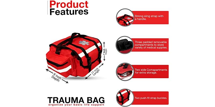 EMT First Responder Empty Medical Bag