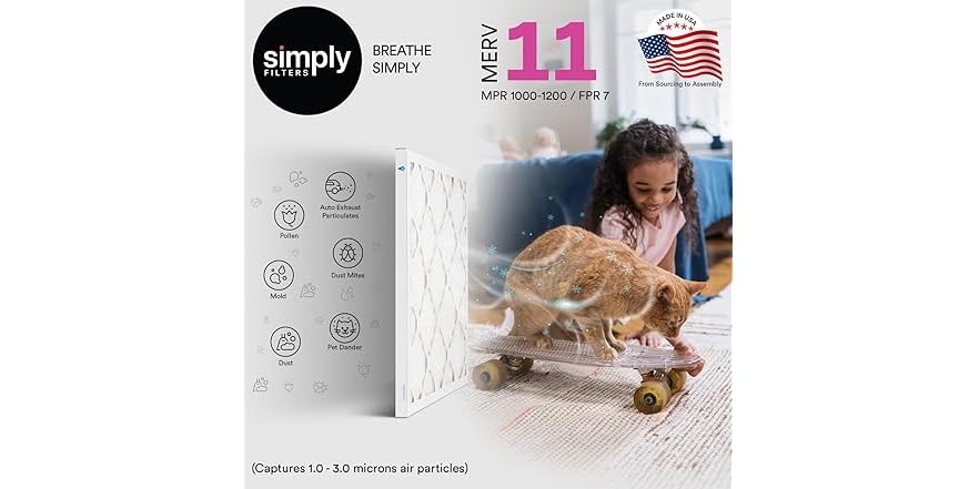 Simply Filters MERV 11, MPR 1000 Air Filter (12pk)