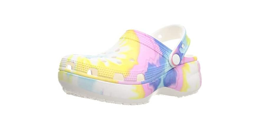 Crocs Clog, Pastel Tie Dye, 9