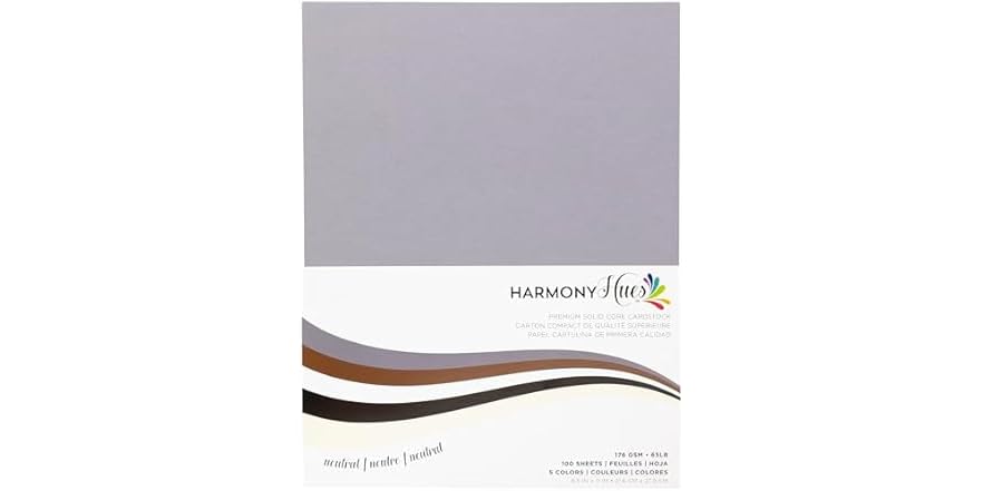 Cardstock 8.5x11 Pack, 100 Neutral Sheets