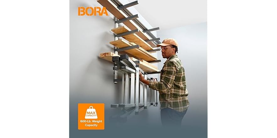 BORA Wall Rack 6 Tier - Gray/White