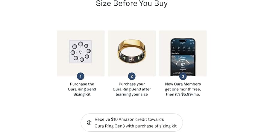 Smart Ring Gen3, Size 7, Gold Heritage