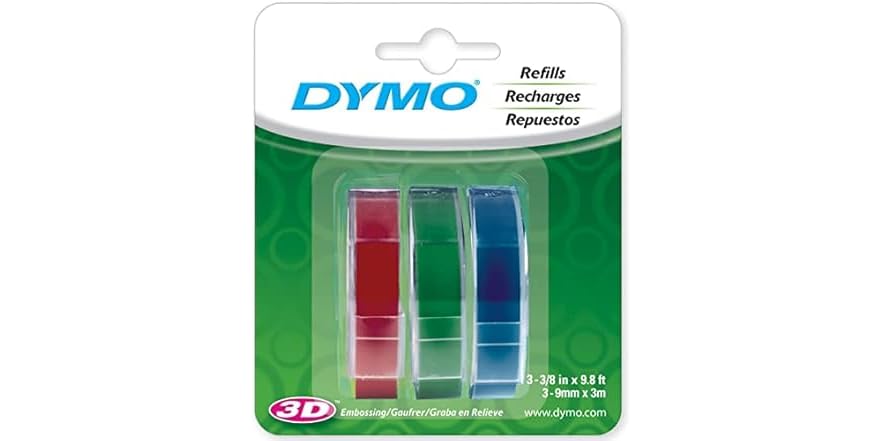Dymo Labelmaker Refill Tape 3/8 In. X 9.