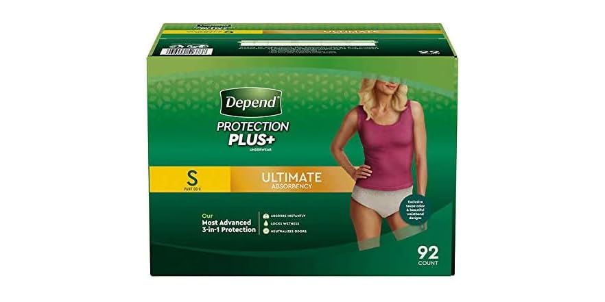Depend Protection Plus Underwear 92ct