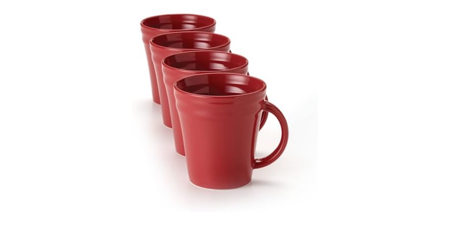 Red Mugs Set of (4) 12 oz.