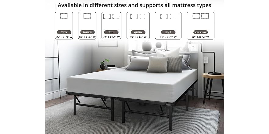 Hercules Folding Metal Bed Frame