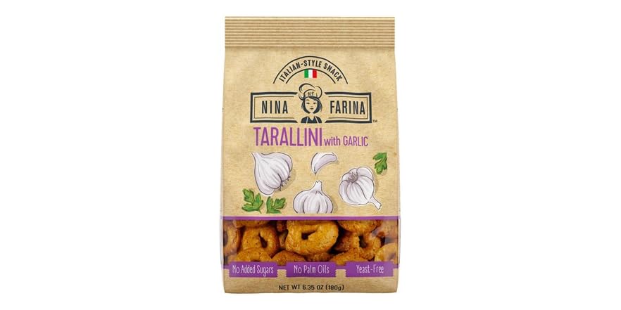8PK Tarallini Italian Bread Ring Snacks, Variety
