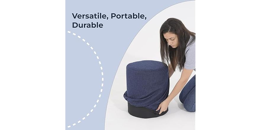 Elephant in a Box Round Pouf Ottoman