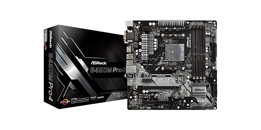 ASROCK ASROCK B450M PRO4 ASRock B450M PRO4 AM4 AMD Prom (Open Box)