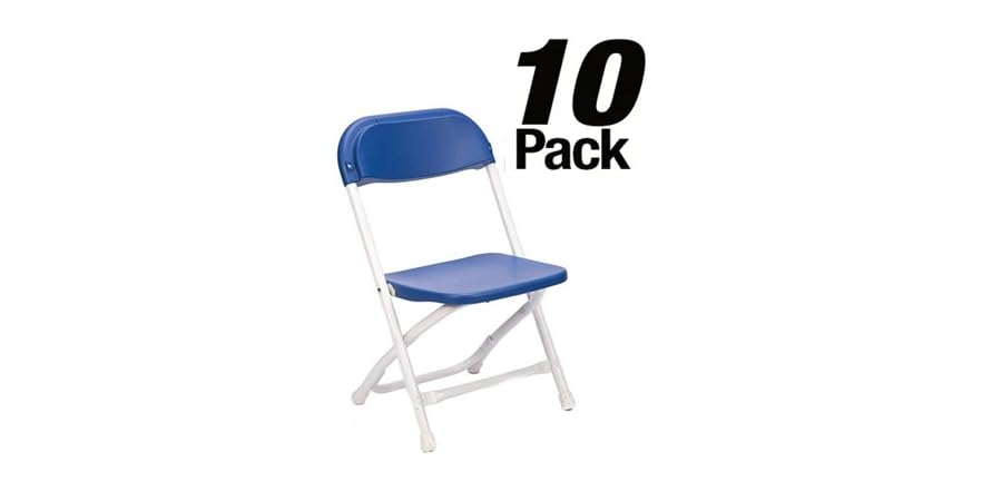 Poly Steel Kids Folding Chair 10 PK - Choose Color