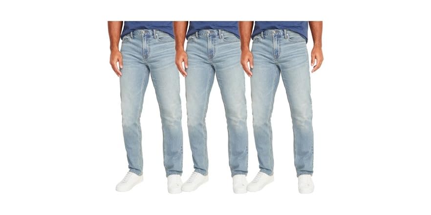 Multi-Pack Mens Slim Straight Stretch Jeans