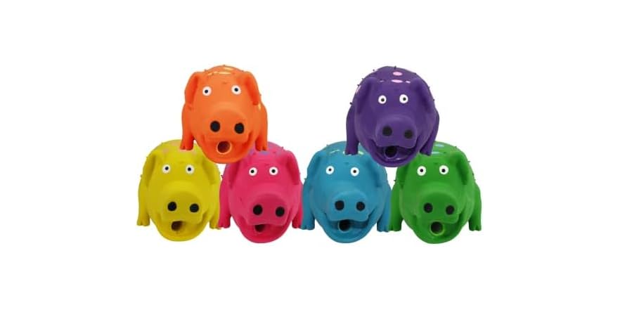 Multipet's 9-Inch Polka Dot Globlet Pig Dog Toy