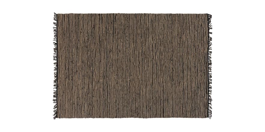 Jute and Leather Rug 5'x7'