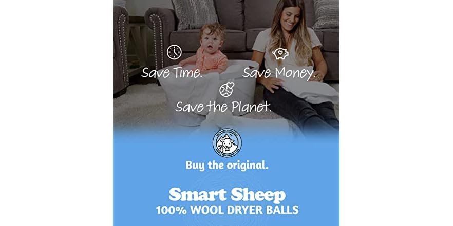 Wool Dryer Balls - Smart Sheep 6-Pack