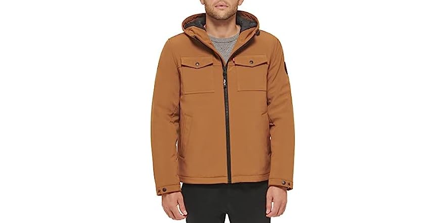 Levi's Men's Soft Shell Hooded Jacket