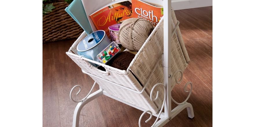 2-Tier Basket Storage - White