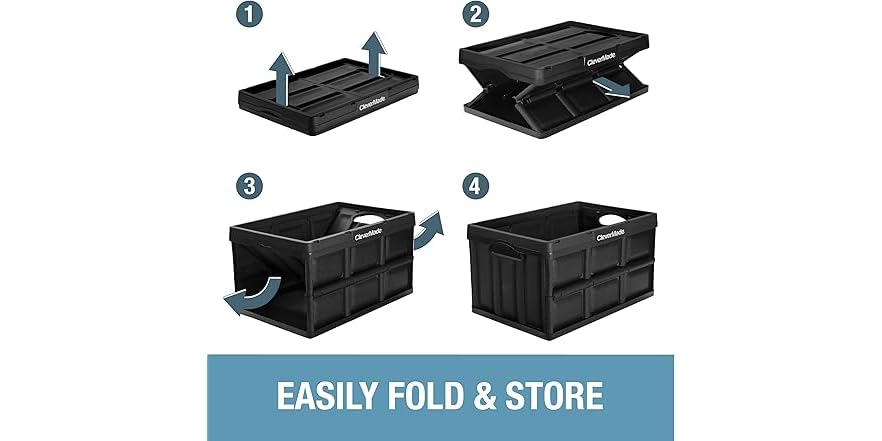 3PK CleverMade Collapsible Storage Bin - 46L, Tan