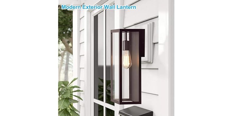 VerRon 2-Pack Outdoor Wall Lanterns, 16”