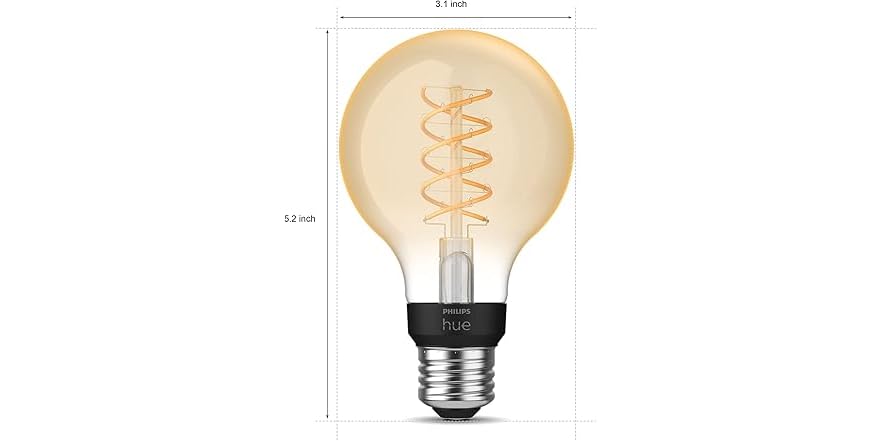 Philips Hue Smart 60W G25 Filament LED Bulb