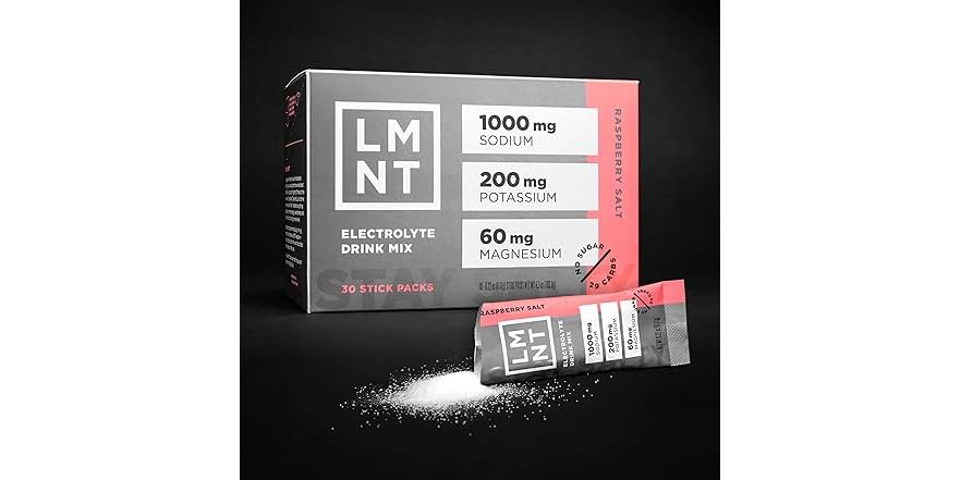 LMNT Zero Sugar Electrolytes, Raspberry Salt