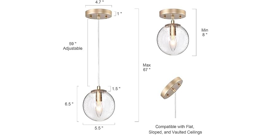 Optimant Lighting Gold Pendant Lighting