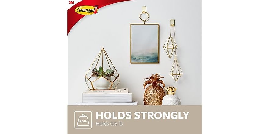 Command 17032BR-4ES Metallic Hooks