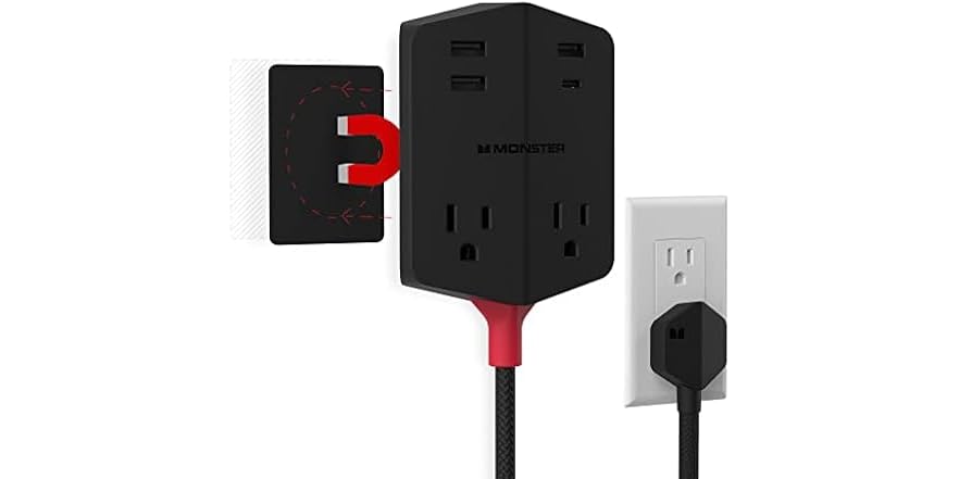 Monster Power Shield Magnetic Wall Outlet Extender