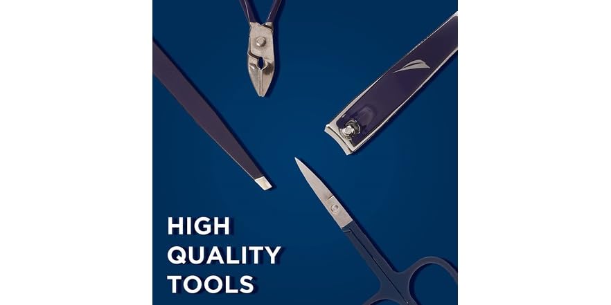 Nautica 8PC Manicure Tool Kit in Blue Tin
