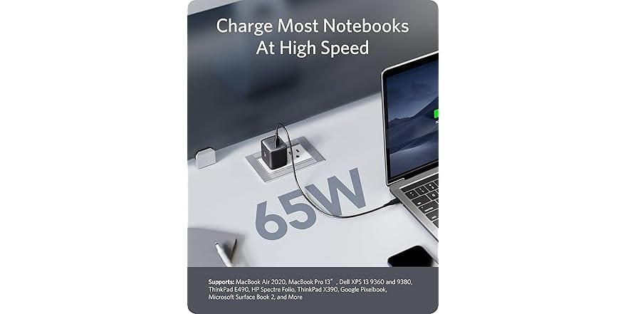 Anker 65W GaN USB-C PPS Fast Compact Foldable Charger