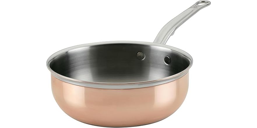 Hestan Copper 2Qt Saucier Pan with Lid