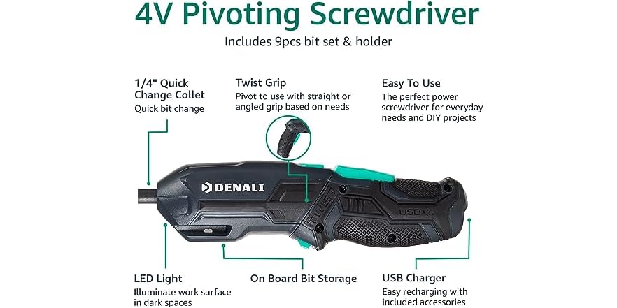 Denali by SKIL 4V Cordless Pivoting Screwdriver