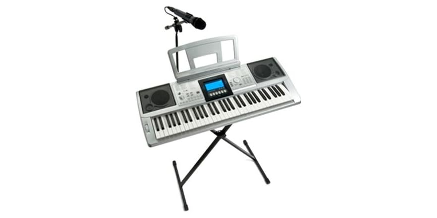 Spectrum 61-Note Electric Keyboard with Microphone and Stand