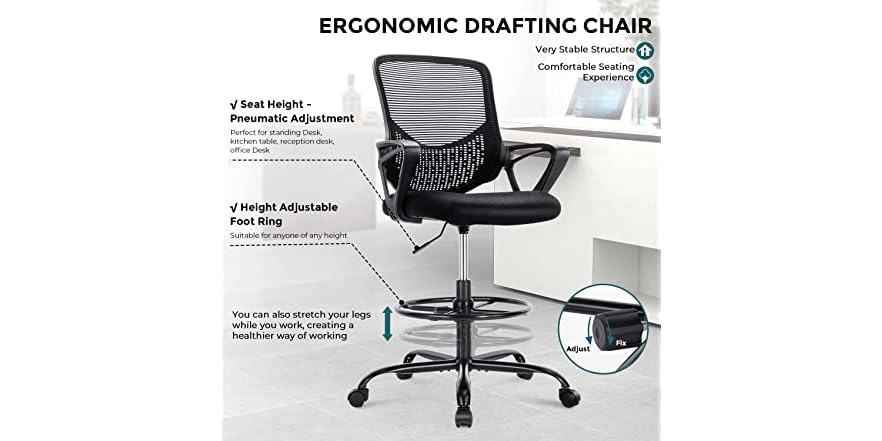 SMUG Drafting Adjustable Office Chair