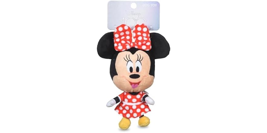 Minnie Mouse Plush Squeaky Dog Toy 6"