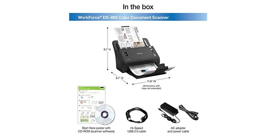 Epson DS-860 WorkForce Scanner (Open Box)