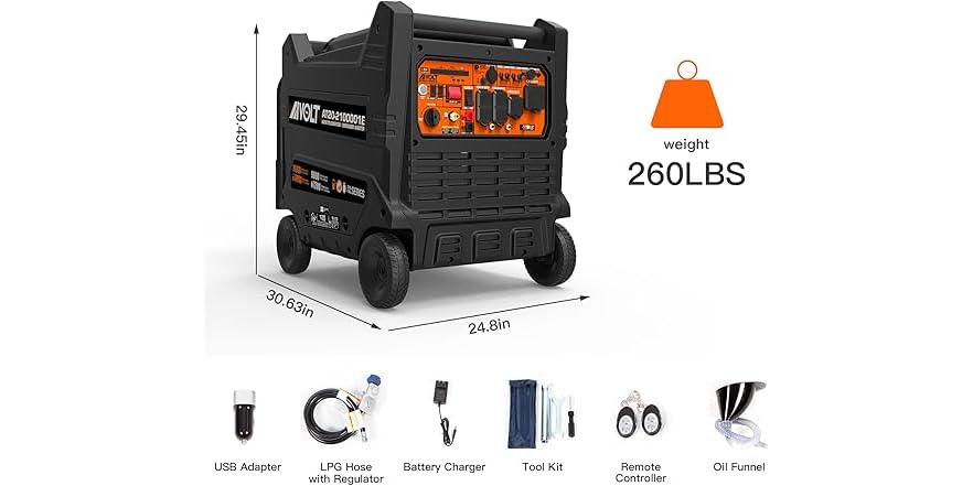Dual Fuel Portable Inverter Generator