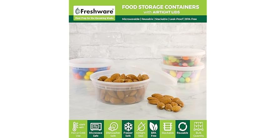 Freshware Food Containers (240 Set)