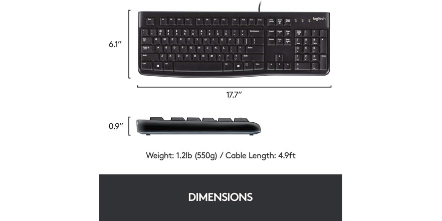 Logitech K120 Wired Keyboard