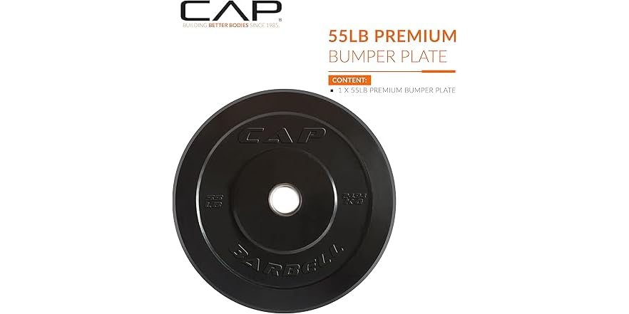 CAP Barbell Better Olympic Bumper Plate (55 lb - Single)