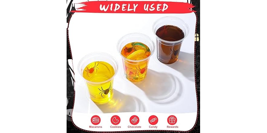 120 Set Spider Party Disposable Cups