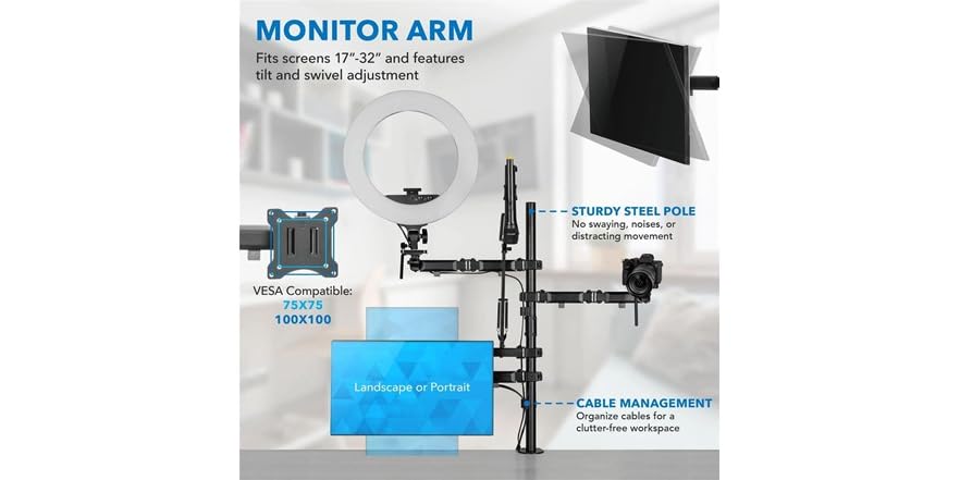 4 Arm Streaming Desk Mount