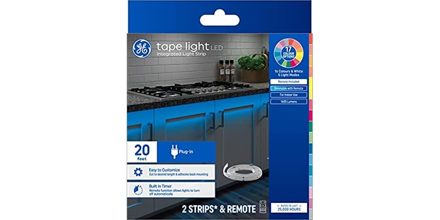 GE LED Tape Light, Color Changing