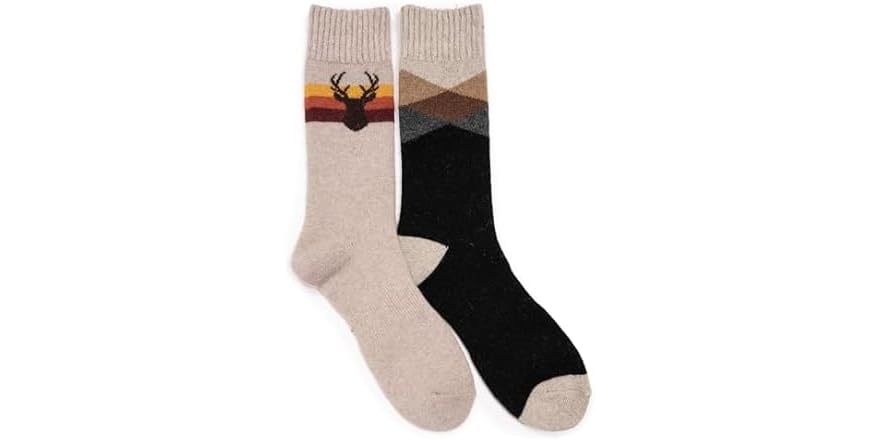 MUK LUKS Men's Wool Socks (2 Pair Pack)