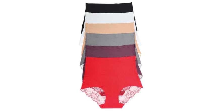 Lace Back High-Rise Briefs | 6-Pack