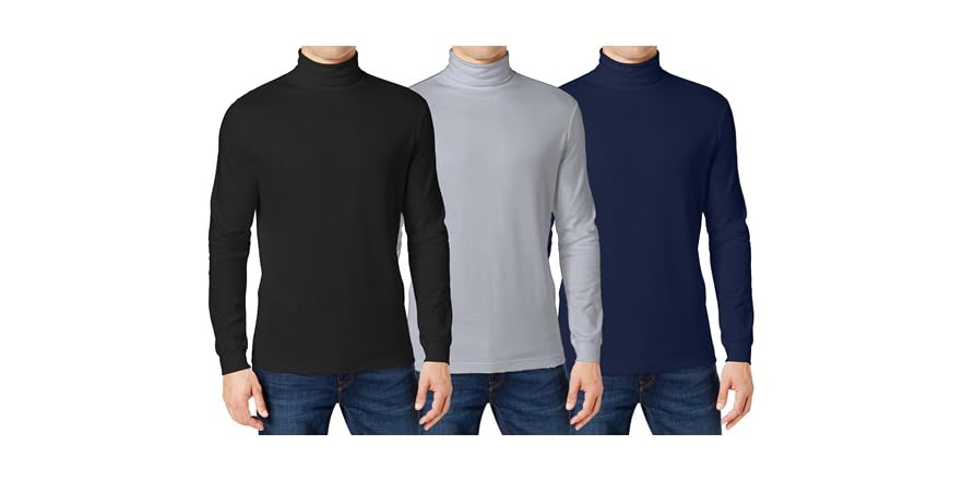 Mens 3PK L/S Turtle Neck Shirts