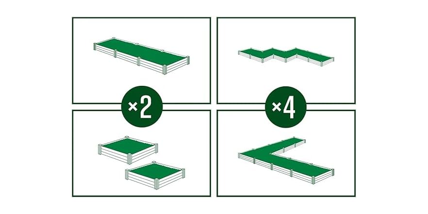 VITA VT17108 4x4x11 Garden Bed White
