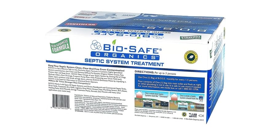 B.O.S.S. Bio-Safe Organics Septic Tank Treatment
