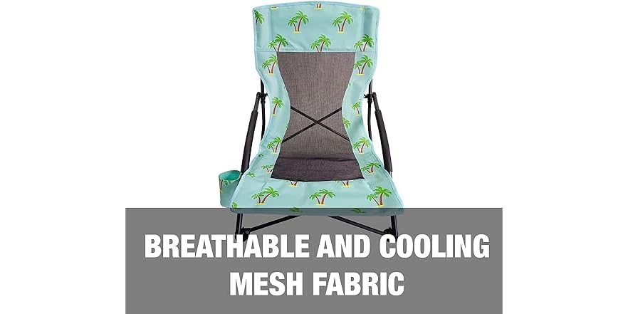 Collapsible Beach Chair with Cup Holders