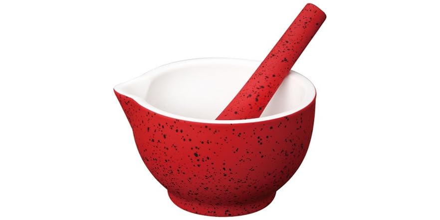 Porcelain & Pestle Red