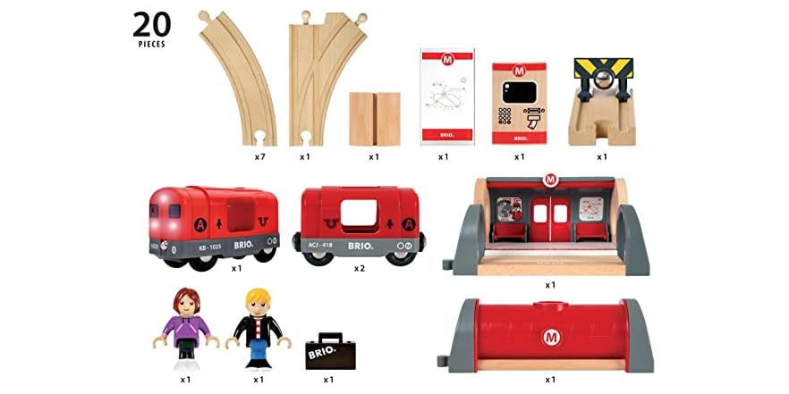 Brio 33513 Metro Railway Set, 20 Piece